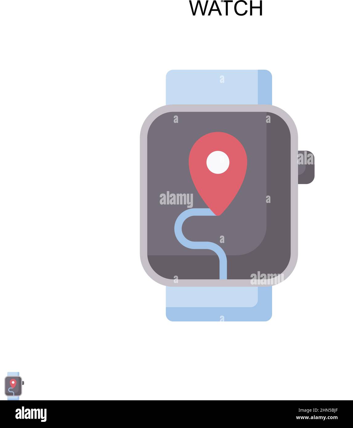 Watch Simple vector icon. Illustration symbol design template for web ...