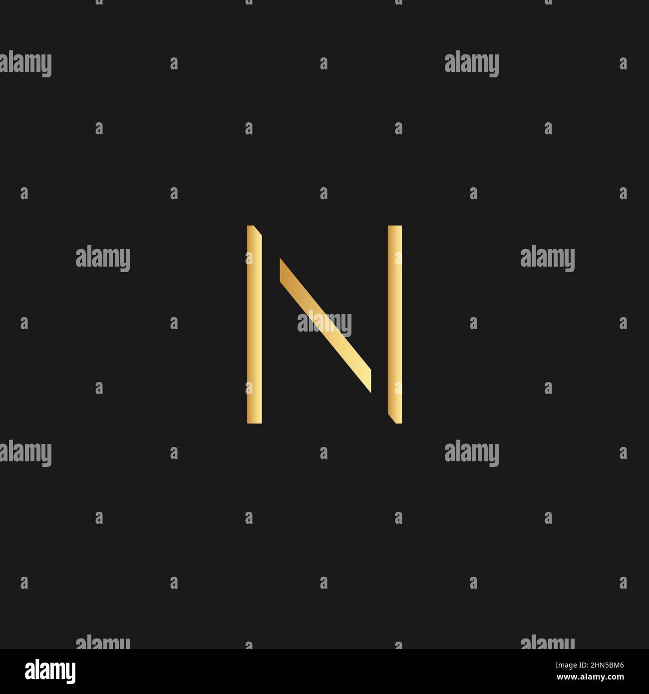 Abstract premium linear letter N logo icon design modern minimal style ...