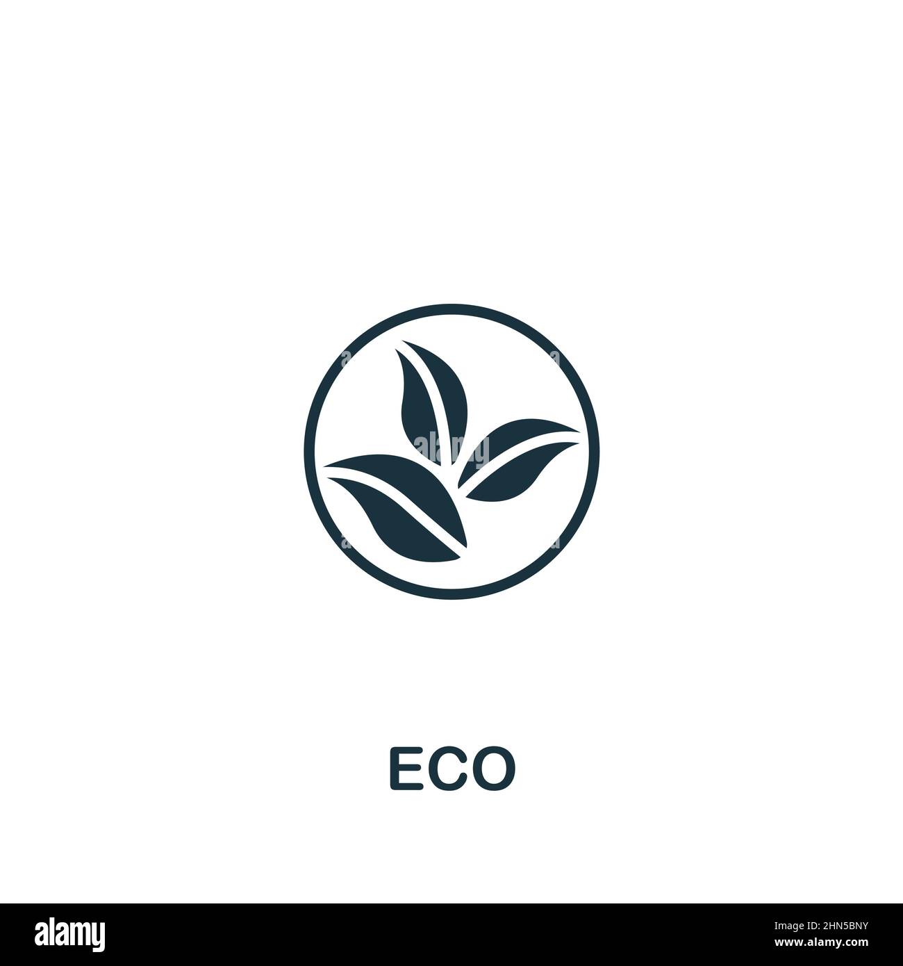Eco icon. Monochrome simple Eco icon for templates, web design and ...