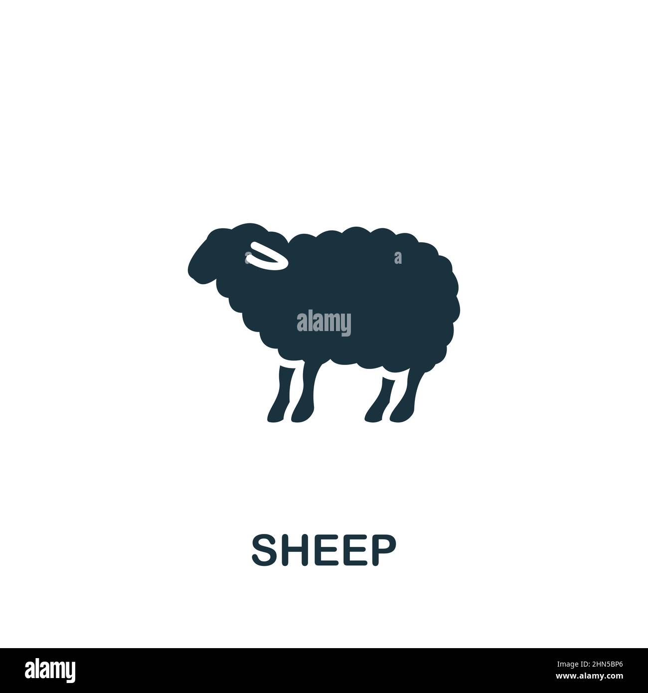 Sheep icon. Monochrome simple Sheep icon for templates, web design and ...