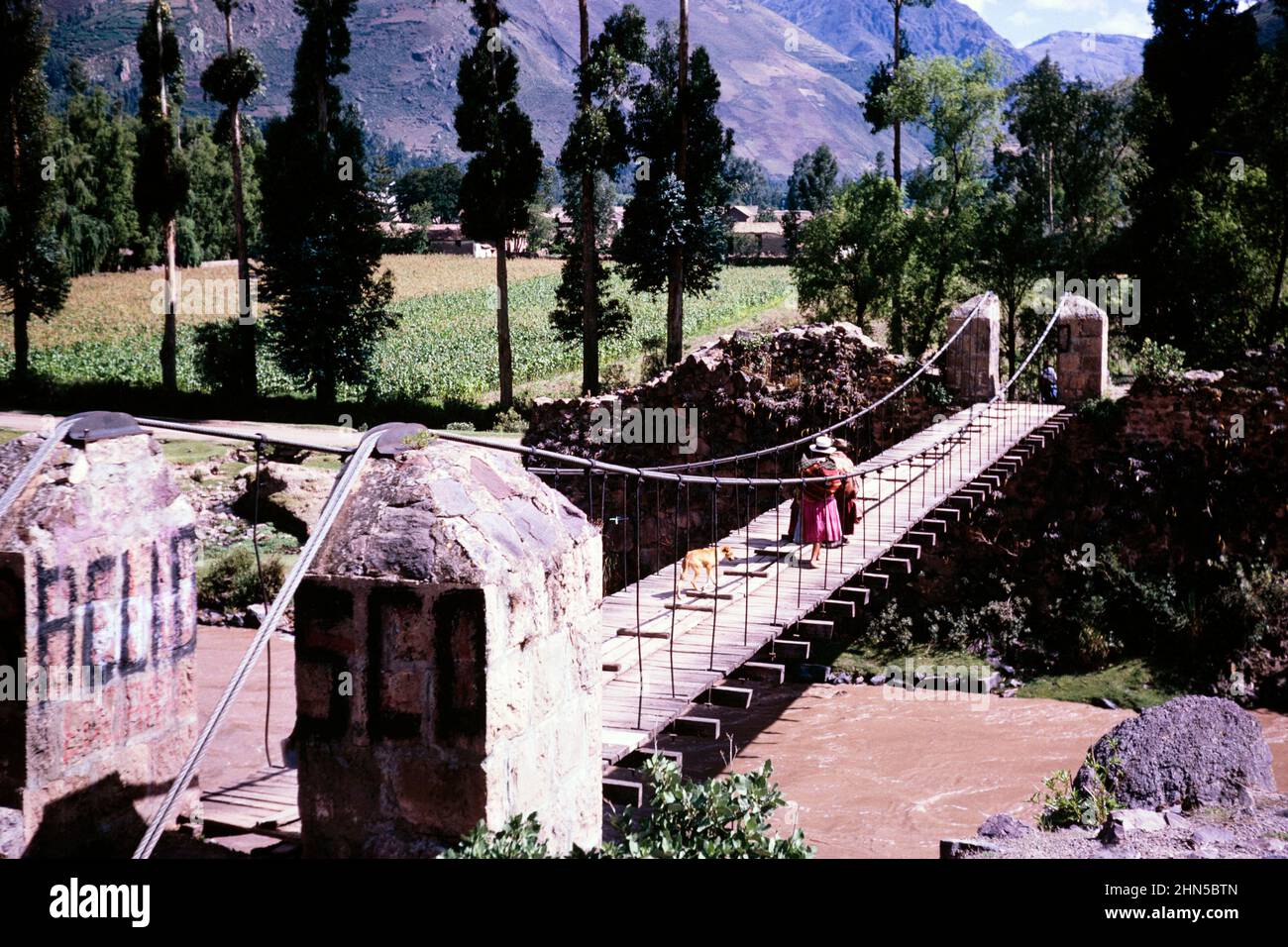 Bridge at Calca, Cusco region, Peru 1962 also known as Villa de Zamora ...