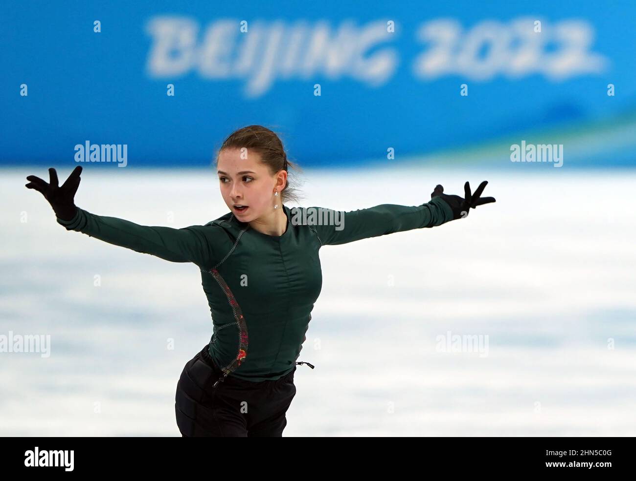 Russian Olympic Committee's Kamila Valieva during the Figure Skating ...