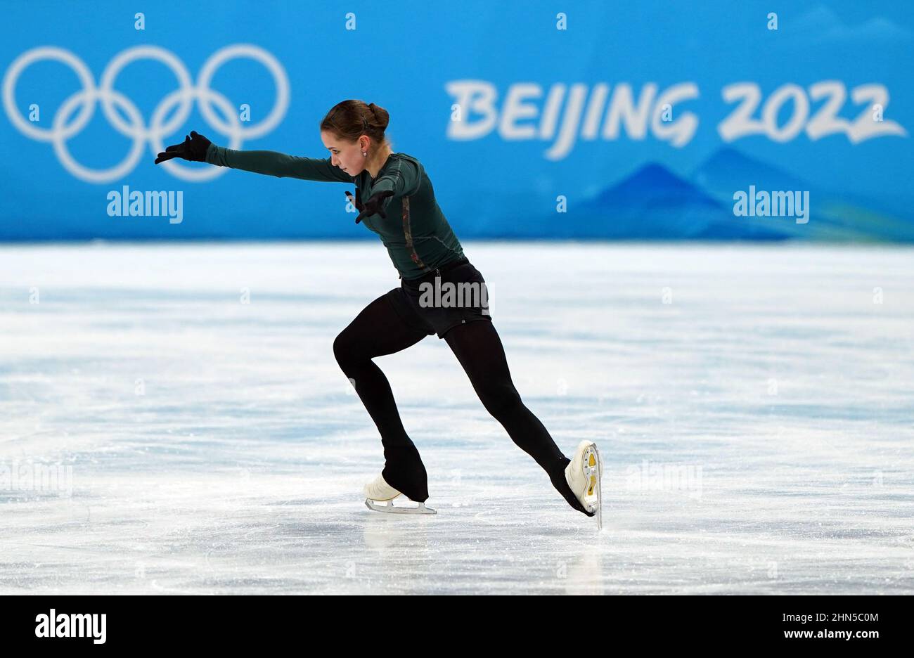 Russian Olympic Committee's Kamila Valieva during the Figure Skating ...