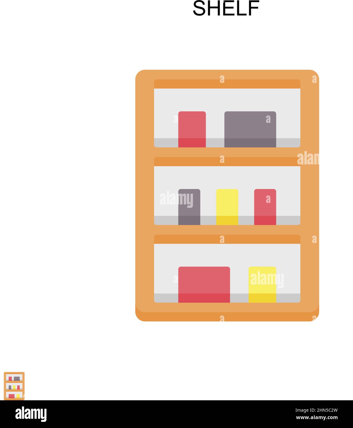 Interior design wood shelving Stock Vector Images - Alamy
