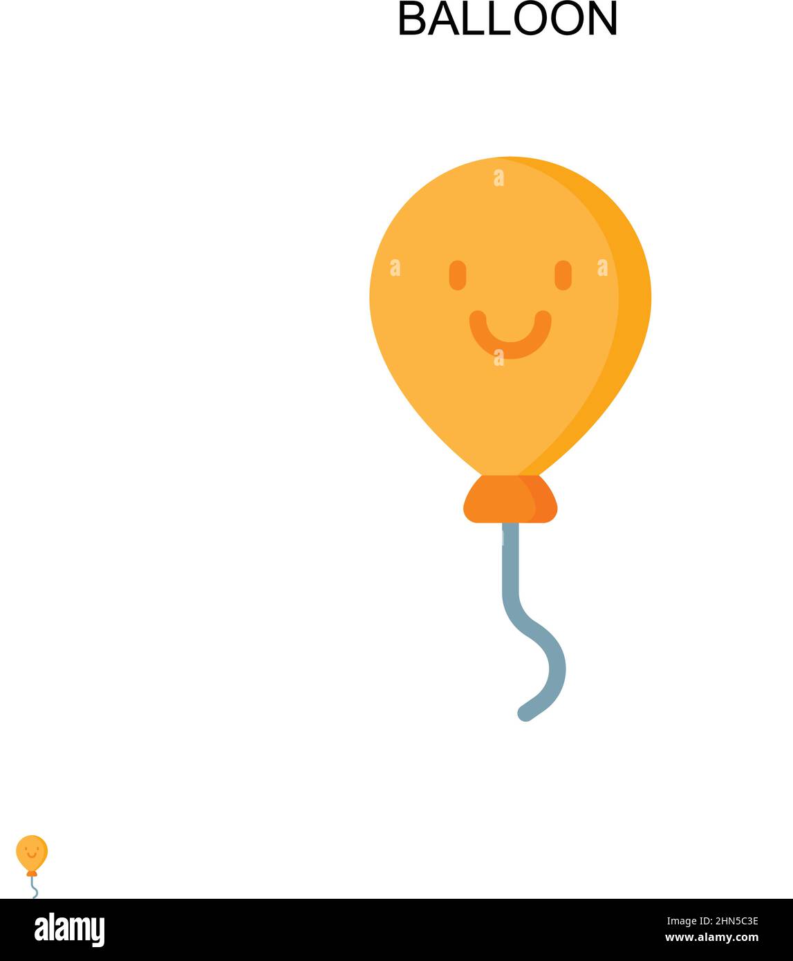 Balloon Simple vector icon. Illustration symbol design template for web ...