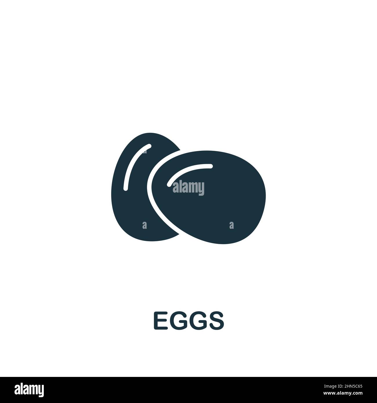 Eggs icon. Monochrome simple Eggs icon for templates, web design and ...