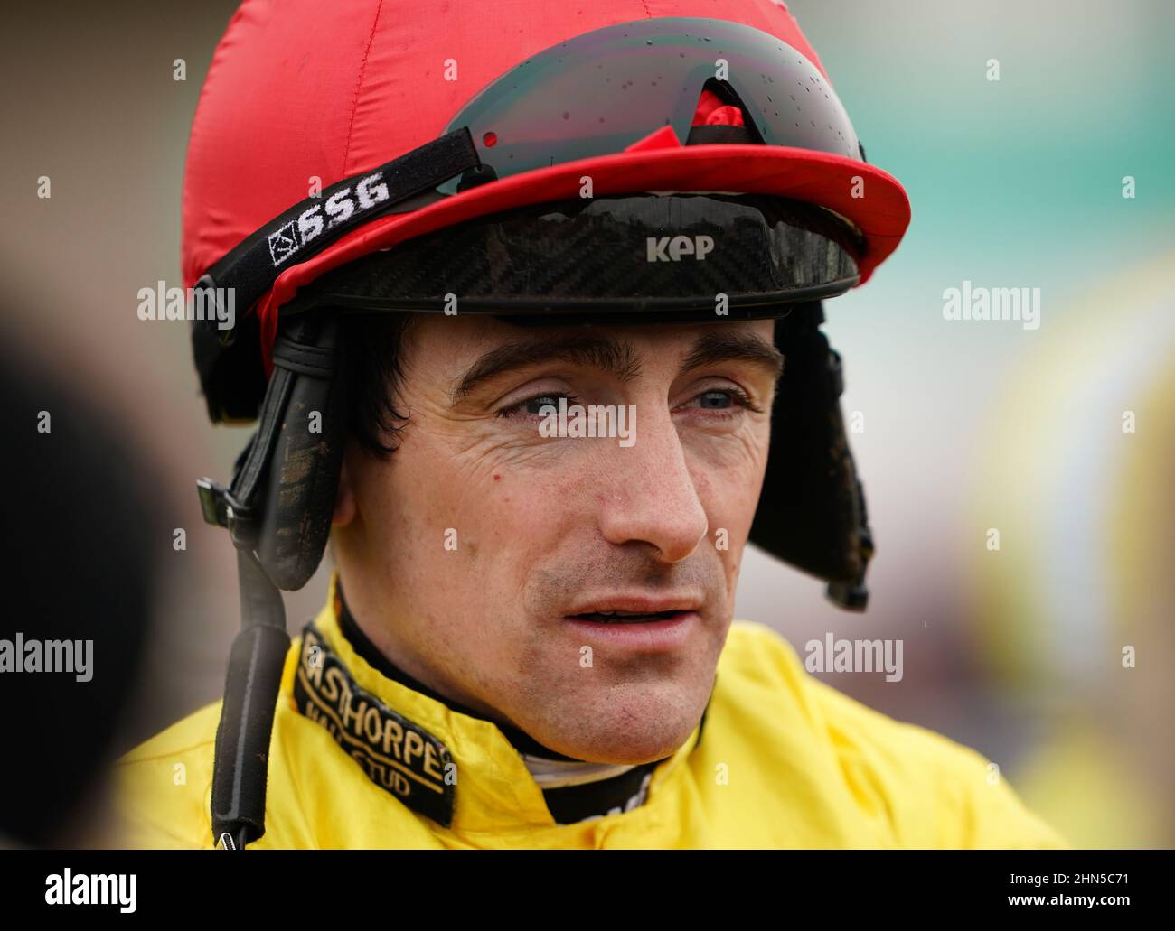 Jockey Brian Hughes at Catterick Bridge Racecourse. Picture date ...