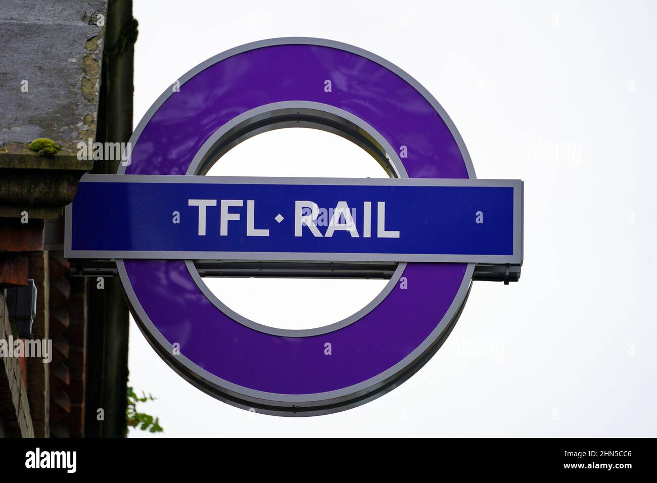 A TFL Rail sign at Taplow station in, Berkshire, as the Transport For ...