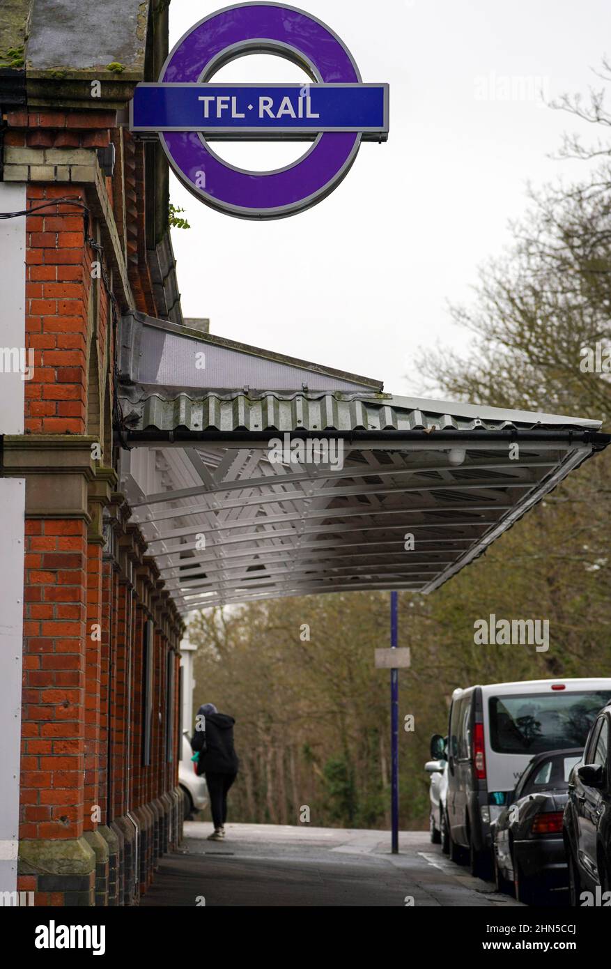 A TFL Rail sign at Taplow station in, Berkshire, as the Transport For ...