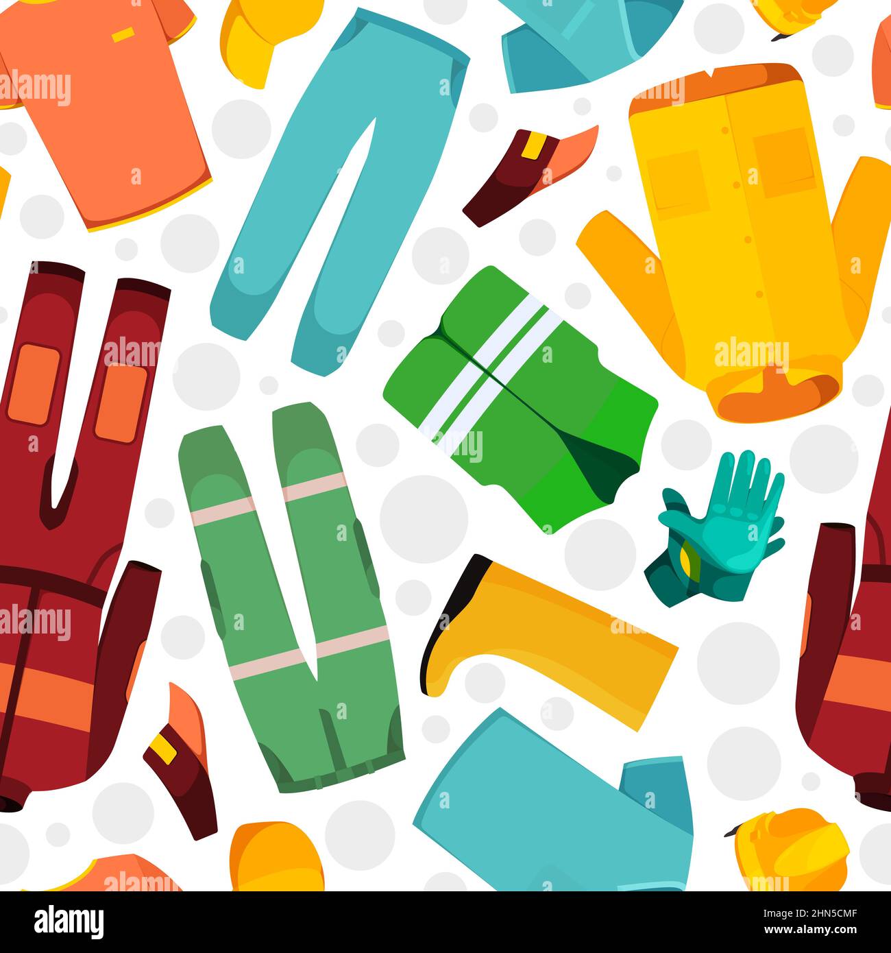 Workwear pattern. Fashioned textile design template with different ...