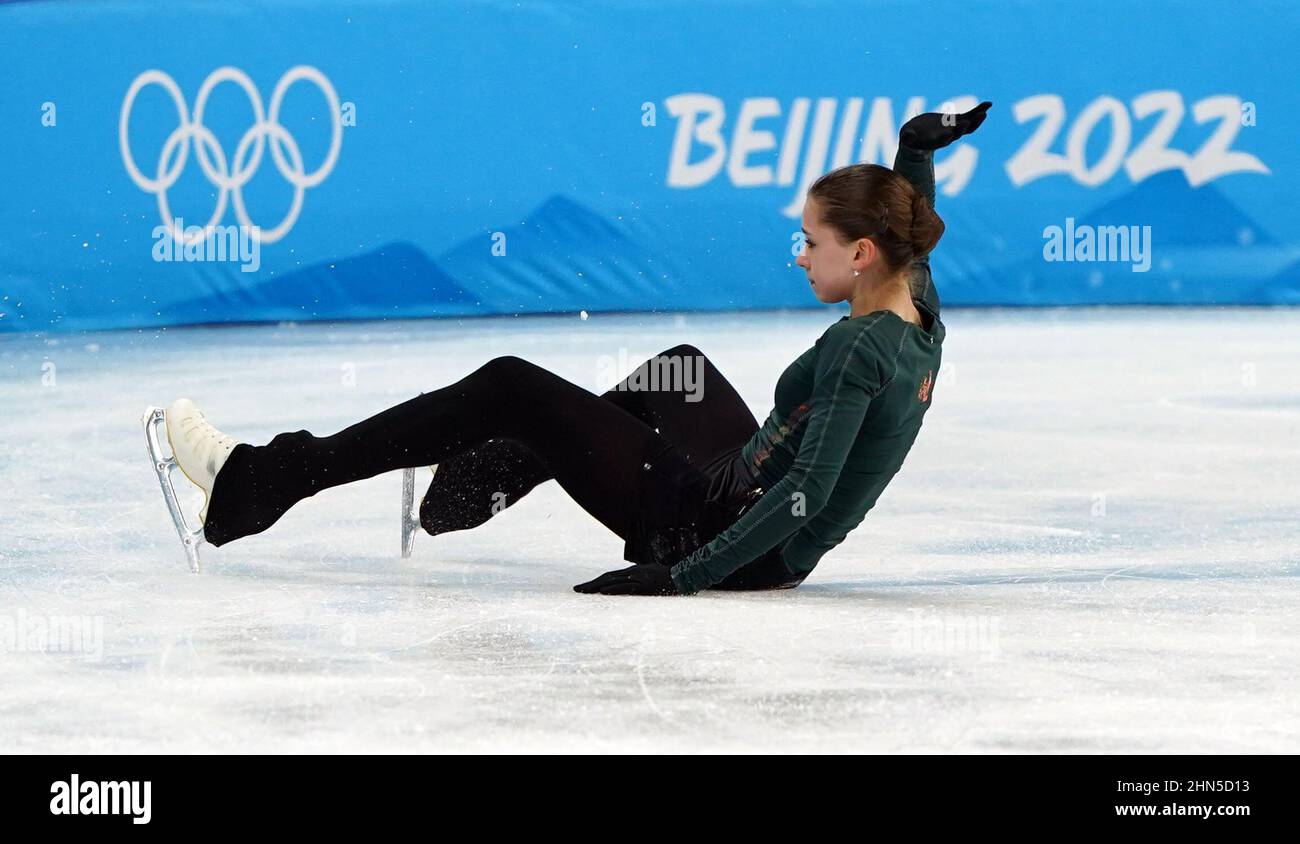 Russian Olympic Committee's Kamila Valieva during the Figure Skating ...