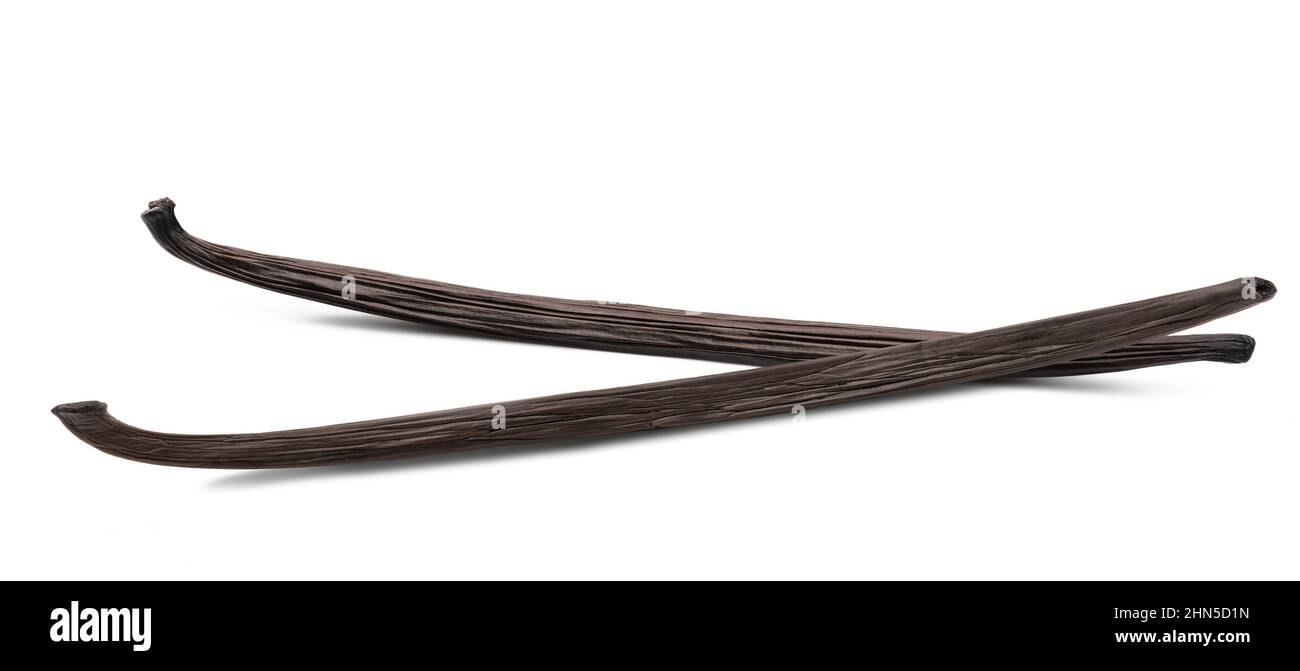 Vanilla sticks isolated on white background Stock Photo - Alamy