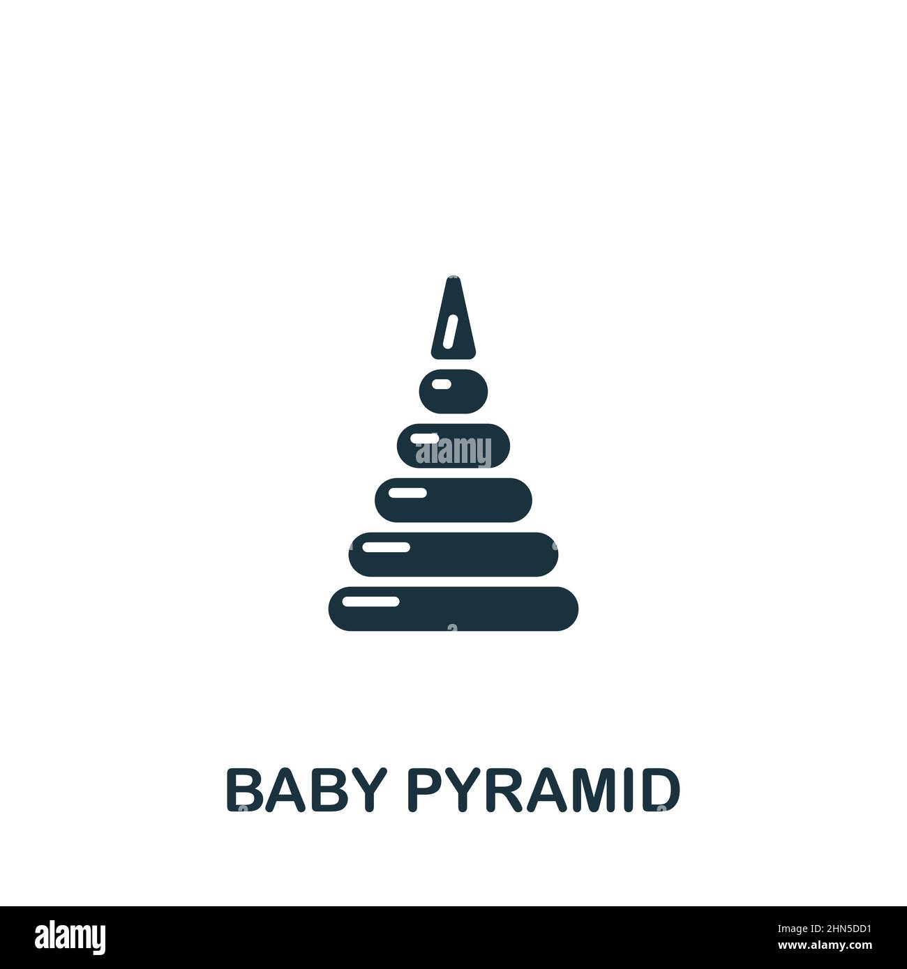 Baby Pyramid icon. Monochrome simple Baby Pyramid icon for templates ...