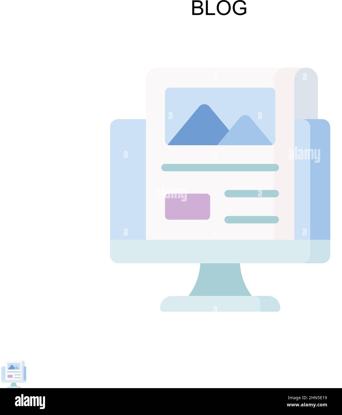 Blog Simple Vector Icon Illustration Symbol Design Template For Web Mobile Ui Element Stock