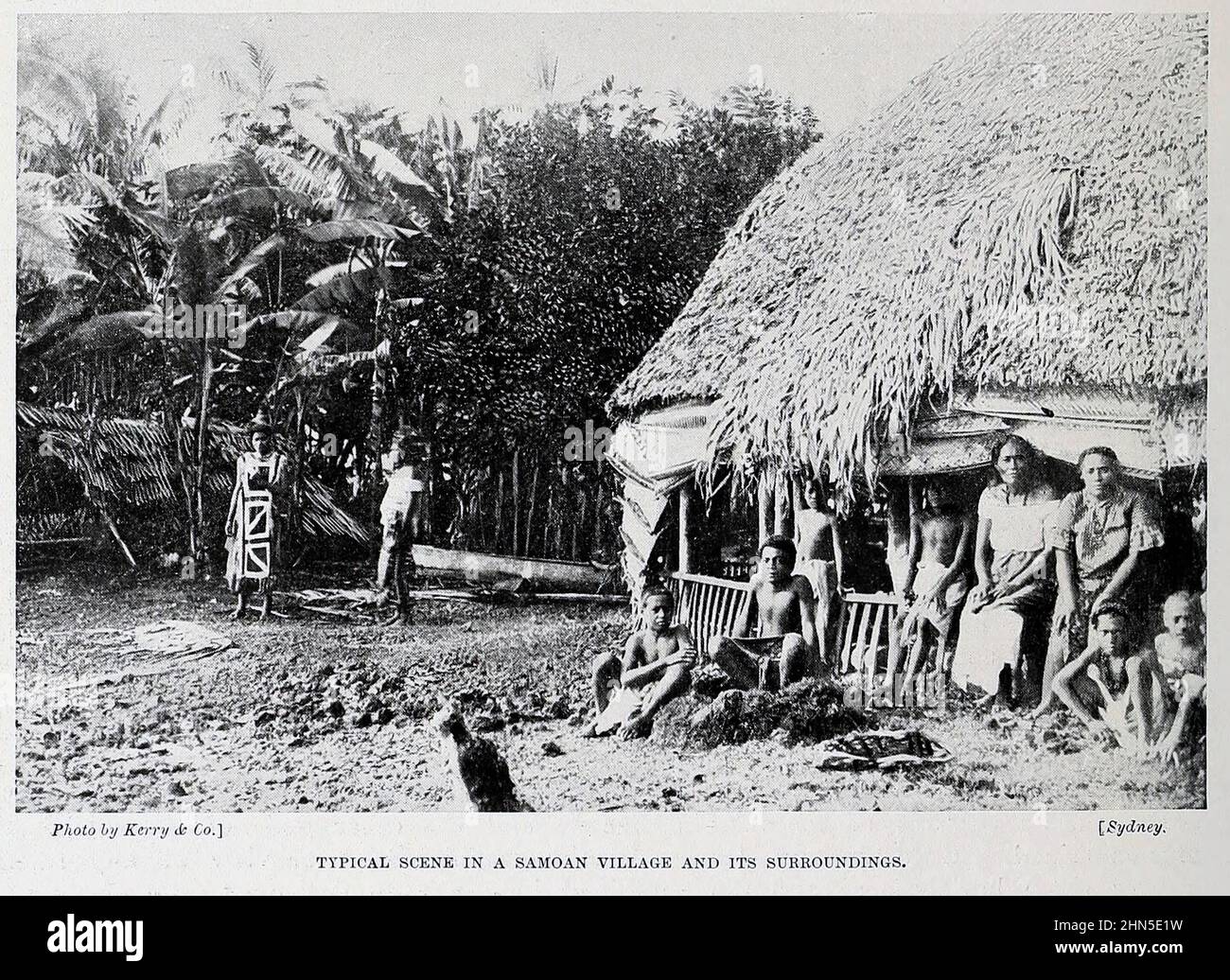 A typical Samoan village and its surroundings from The living races of ...
