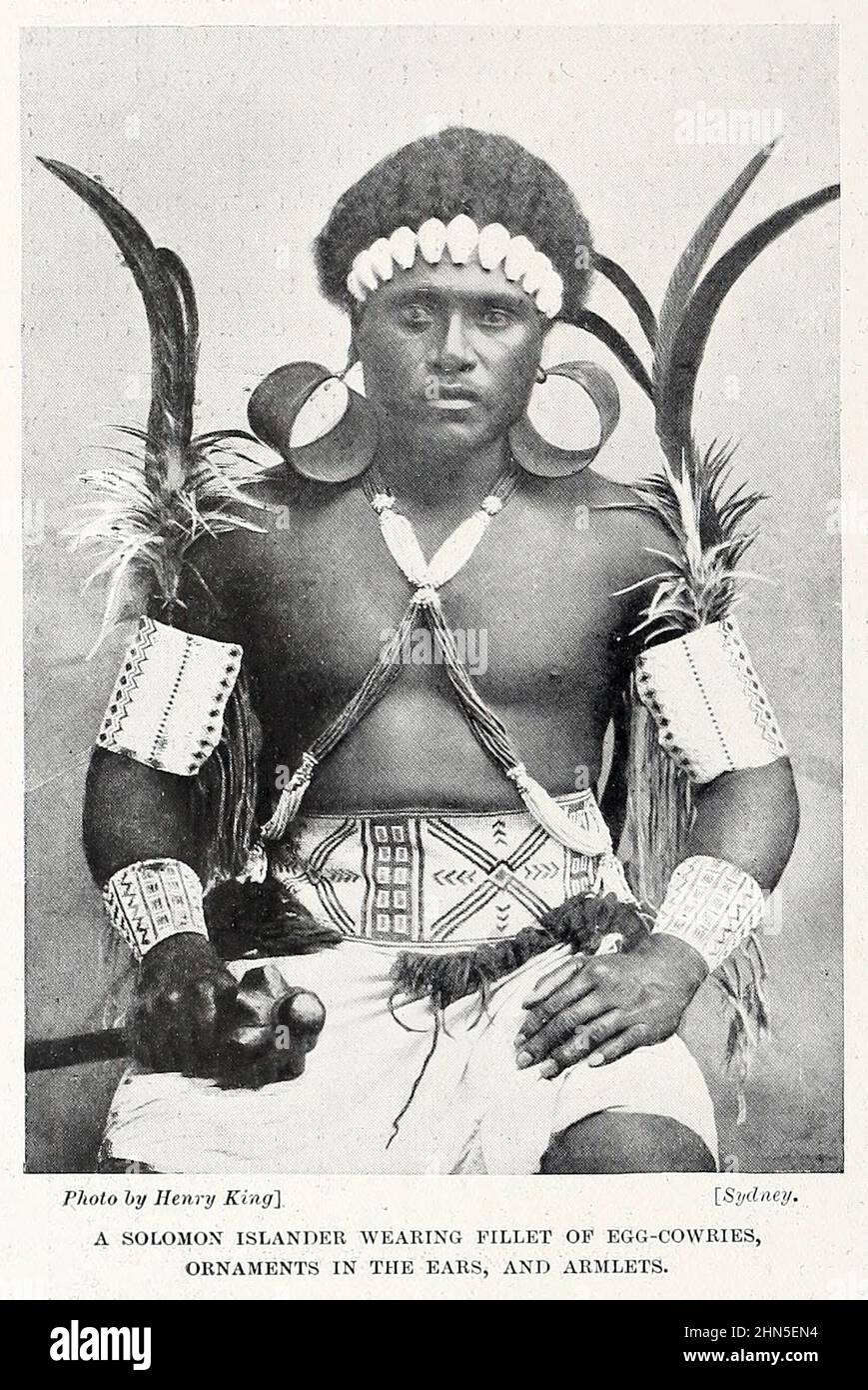 A Solomon Islander man wearing fillet of egg cowries from The living ...