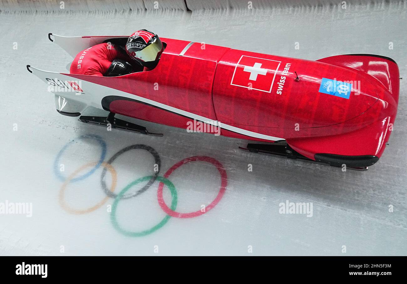 Yanqing, China. 14th Feb, 2022. Olympics, bobsleigh, two-man bobsleigh ...