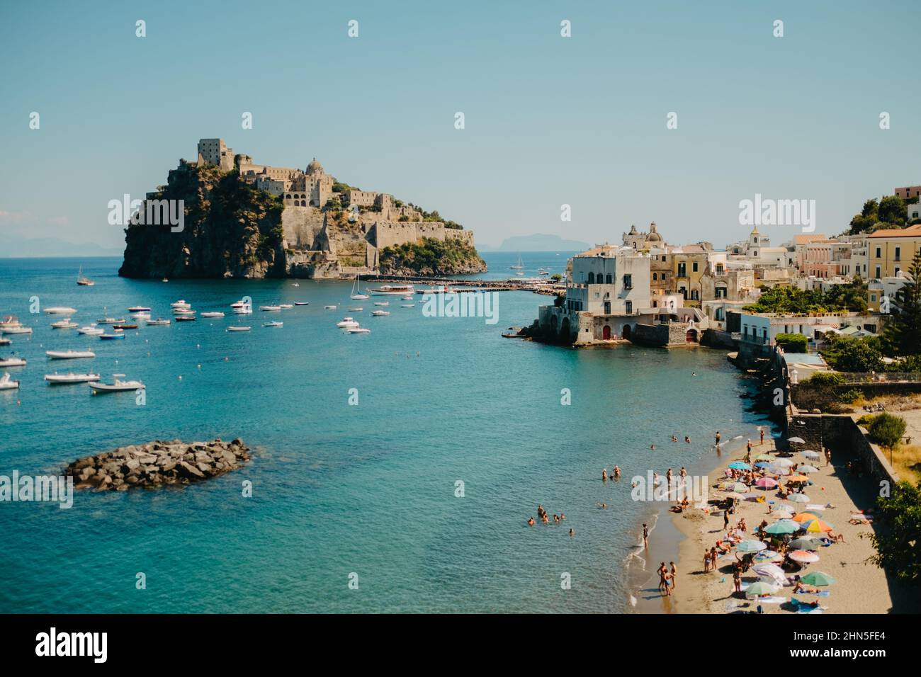Castello Aragonese Ischia from an unusual perspective Stock Photo - Alamy