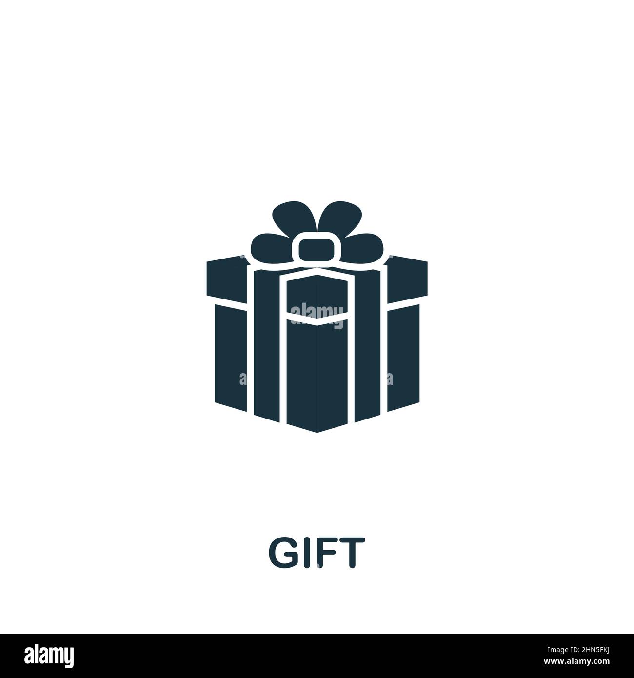 Gift icon. Monochrome simple Gift icon for templates, web design and ...
