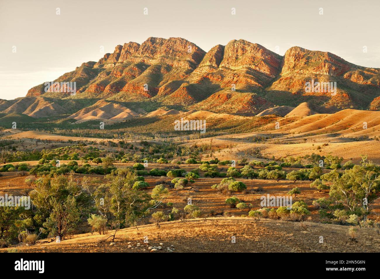 First light on the fascinating Elder Range in Flinders Ranges Stock ...