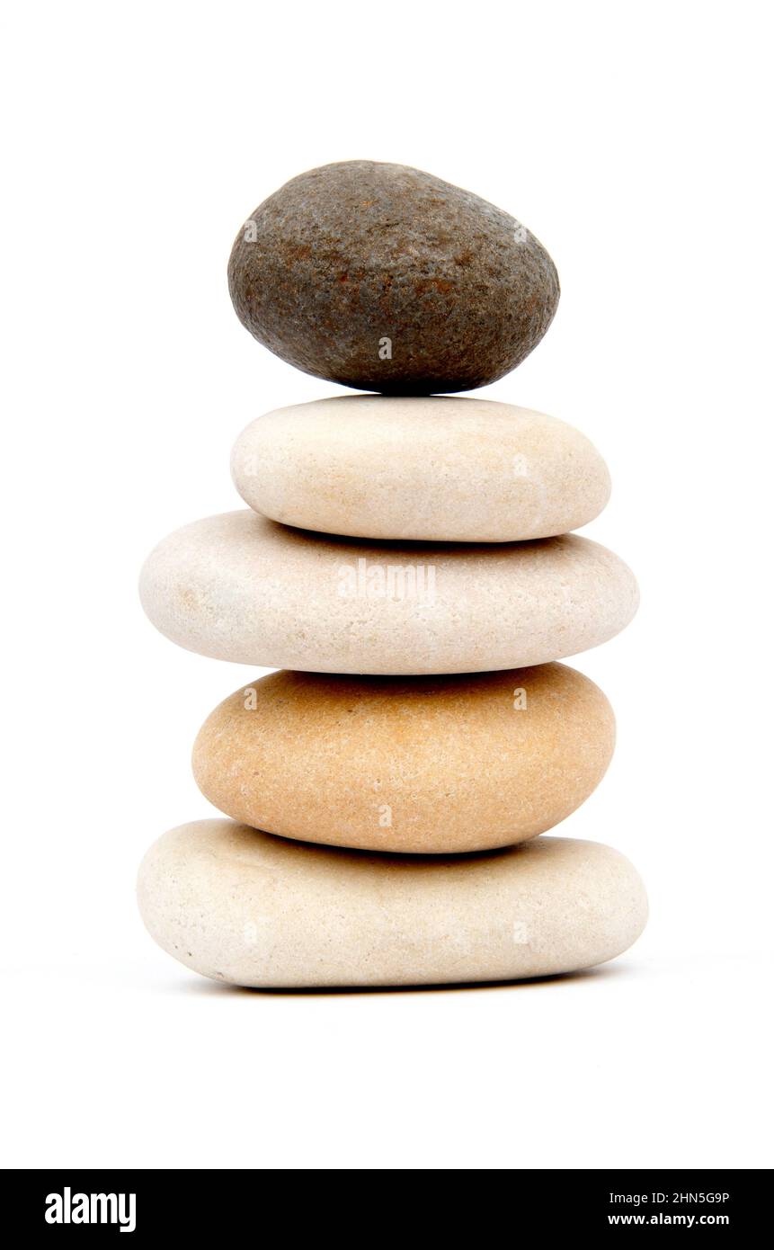 Rock pile isolated on white background Stock Photo - Alamy