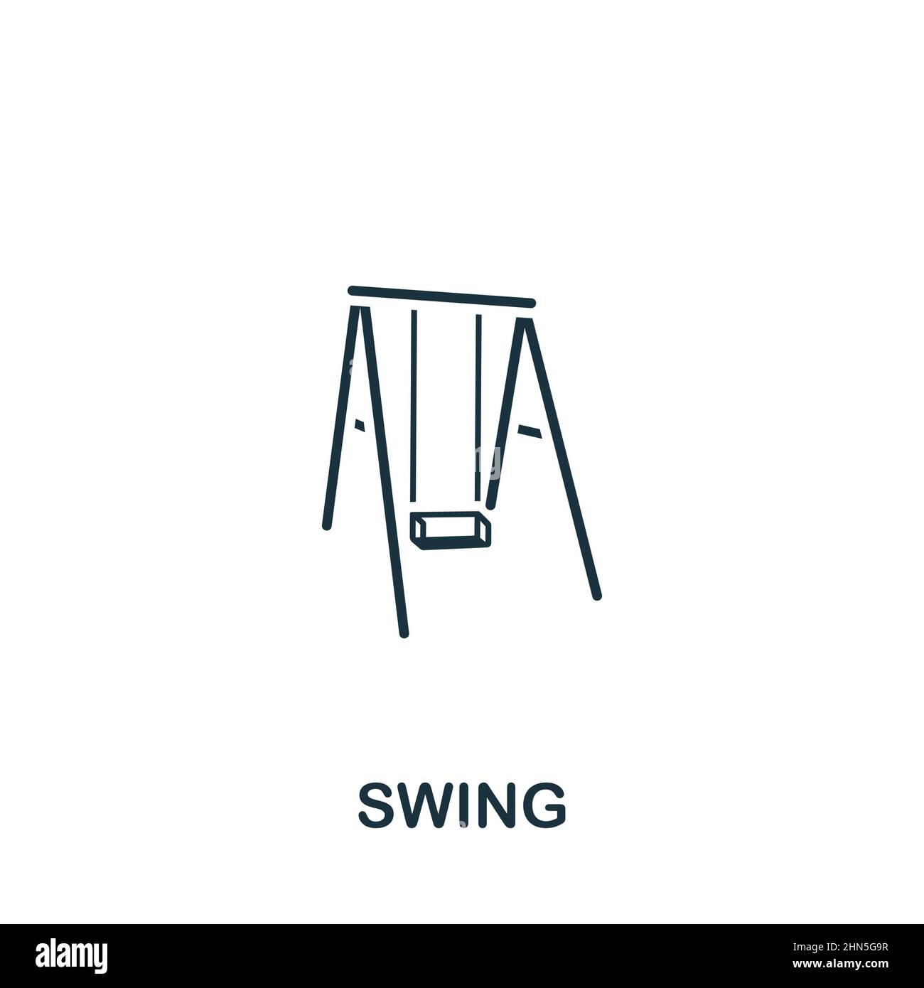 Child swing icon vector black hi-res stock photography and images - Alamy
