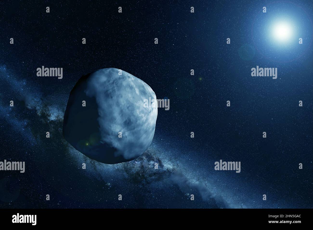 Asteroid in space. Elements of this image furnished by NASA. High ...