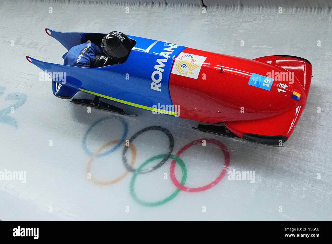 Yanqing, China. 14th Feb, 2022. Olympics, bobsleigh, two-man bobsleigh ...