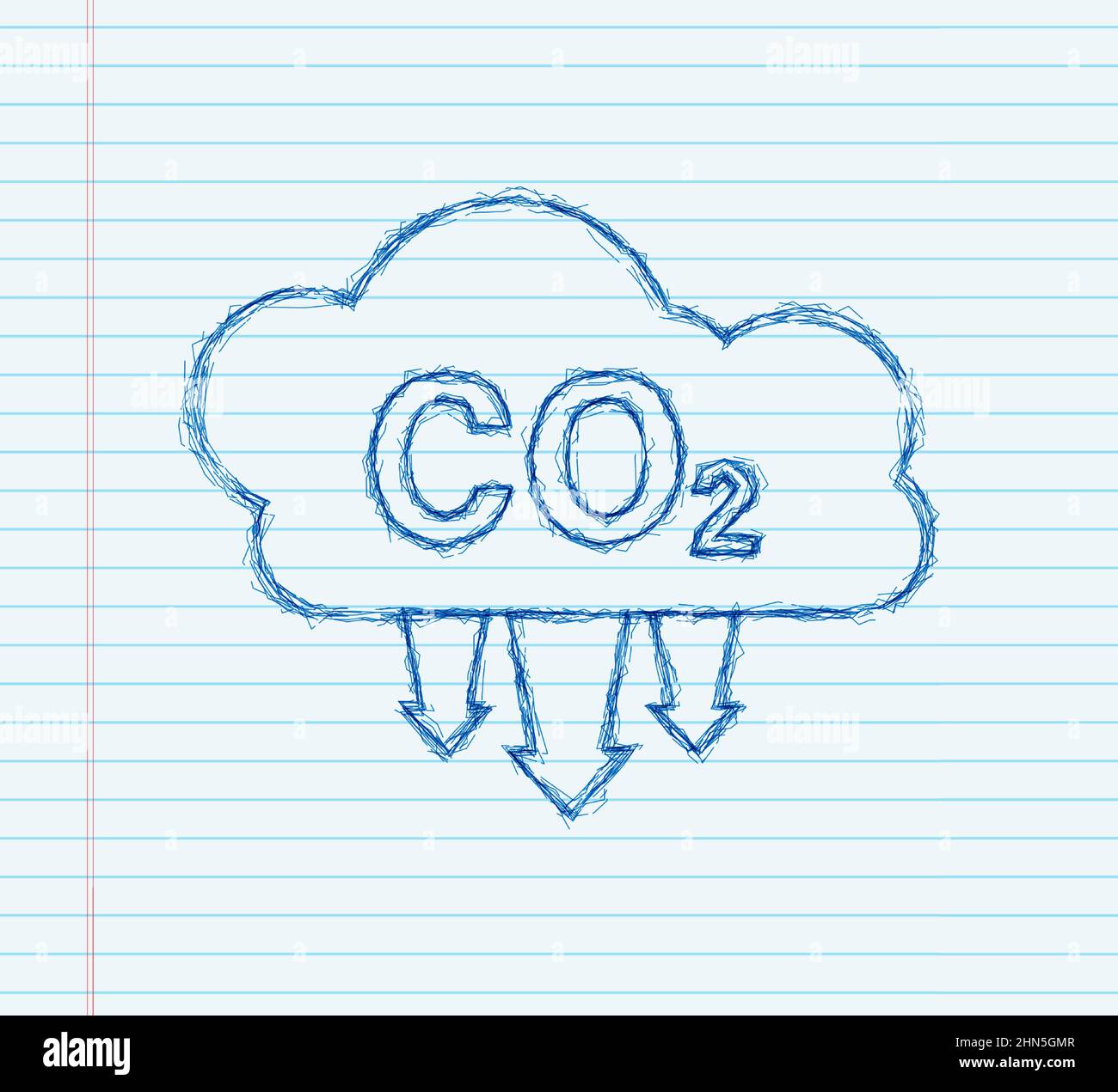 CO2 logo in style isolated on empty background. sketch icon on white backdrop. Vector logo ...