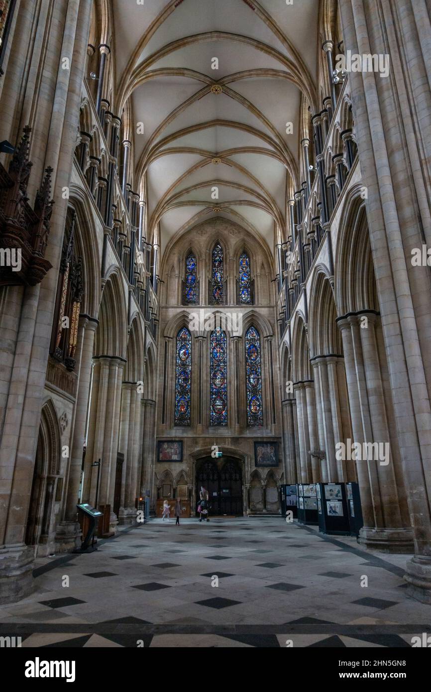 Beverley minster nave windows hi-res stock photography and images - Alamy