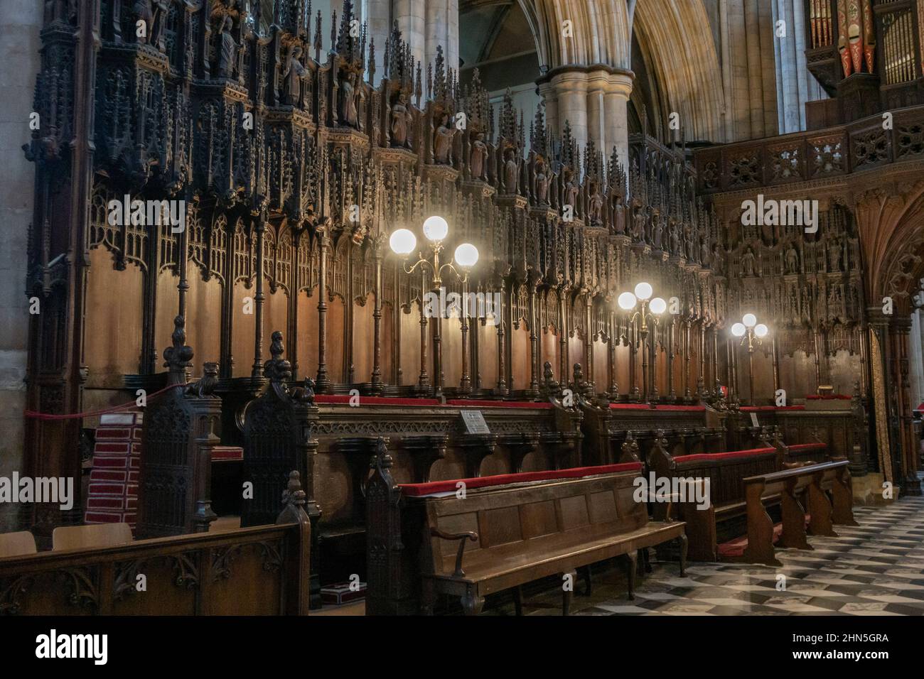 The Quire contains 68 early 16th century stalls, each with a seat ...