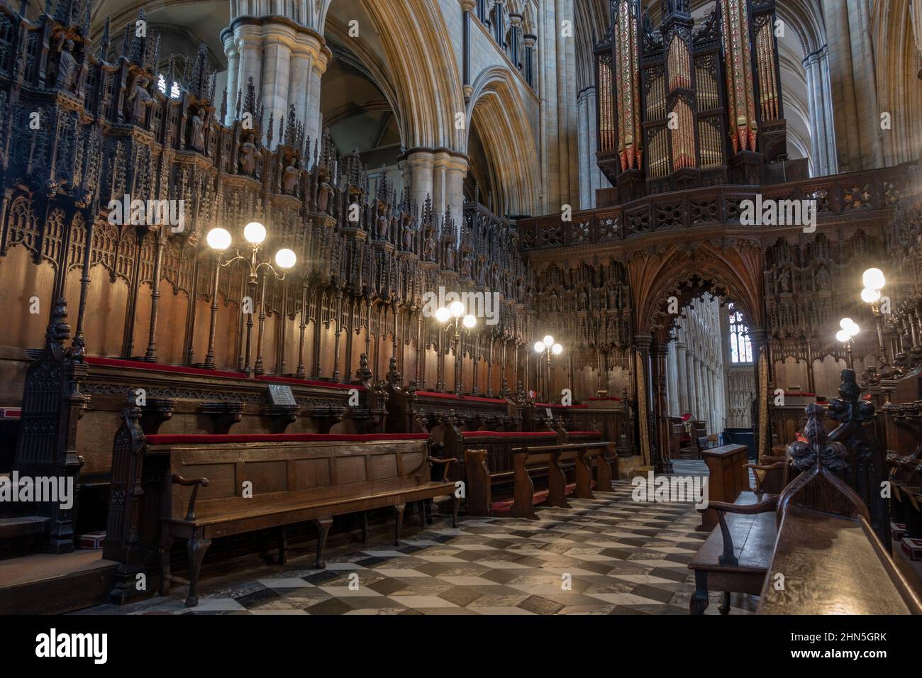 The Quire contains 68 early 16th century stalls, each with a seat ...
