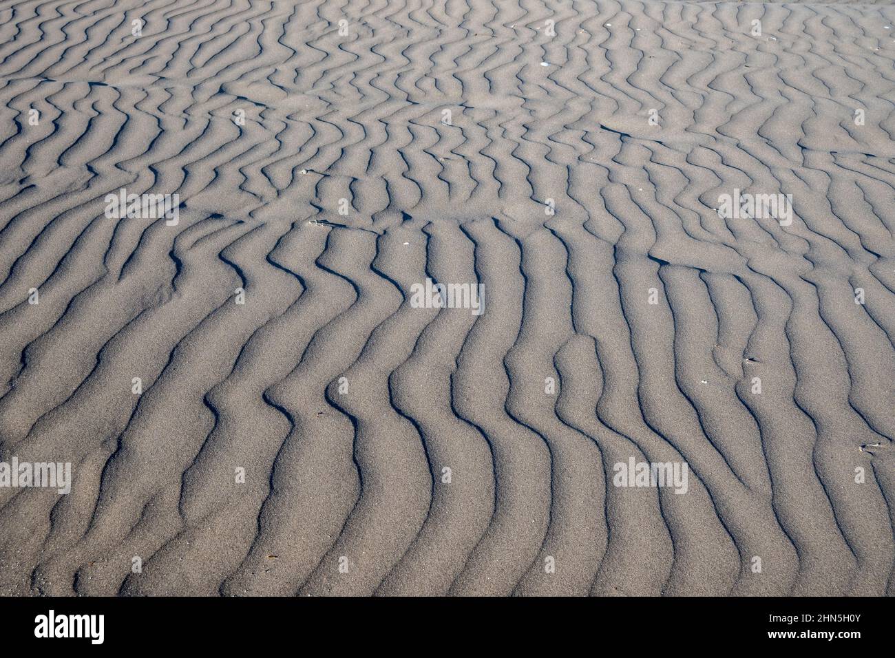 Wind ripples on the sandy beach. San Blas, Nayarit, Mexico Stock Photo ...