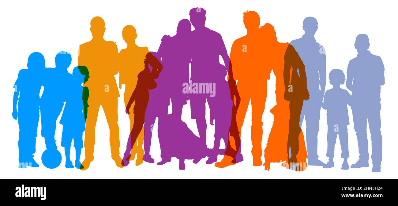 Generations silhouette hi-res stock photography and images - Alamy