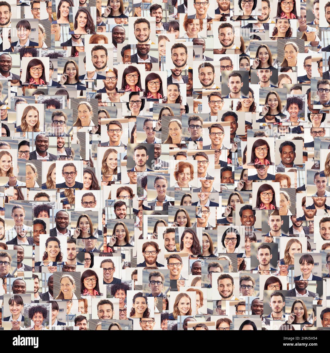 Many multicultural employees in business team group as seamlessly ...