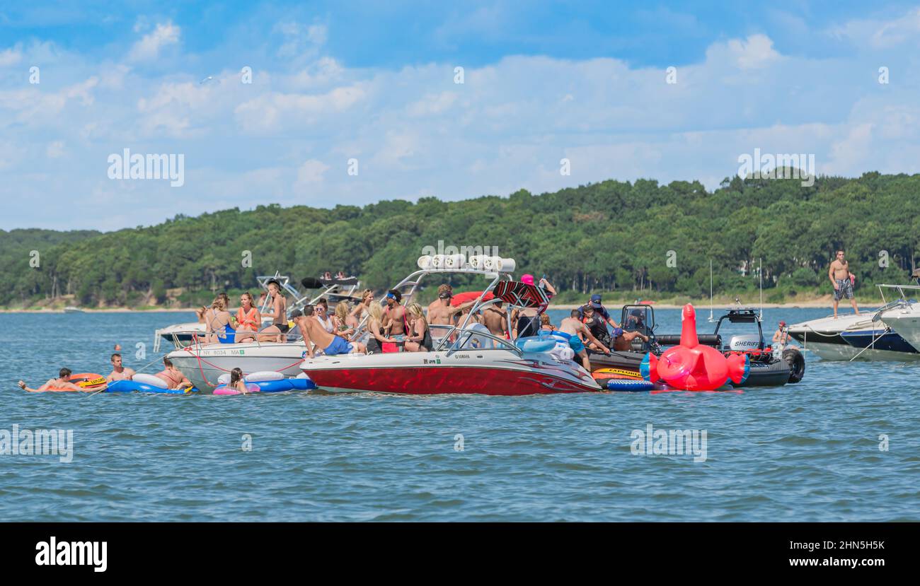 Sag Harbor Boat Party Stock Photo - Alamy