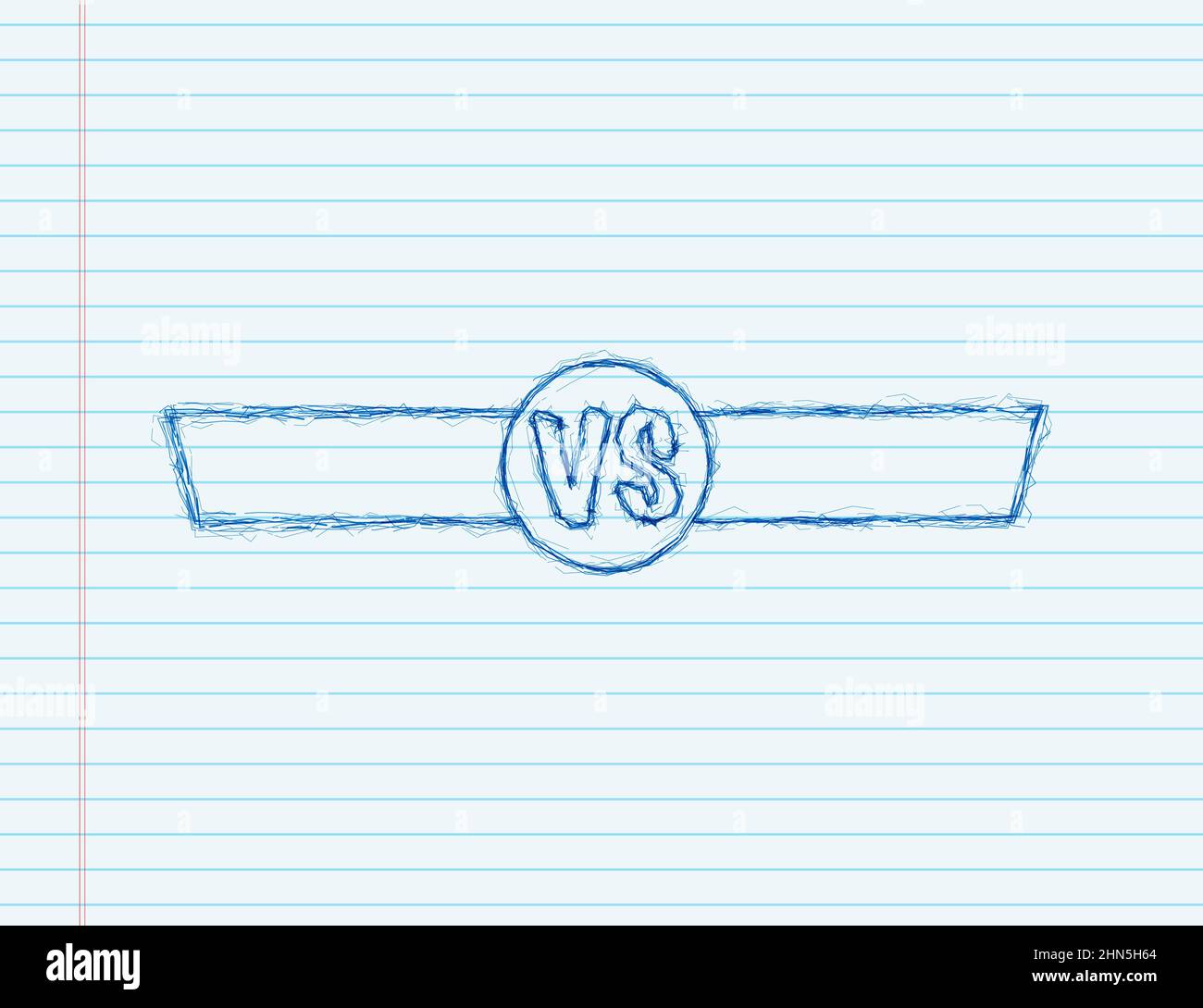 VS Versus Blue and red comic design. Battle banner match, vs letters ...
