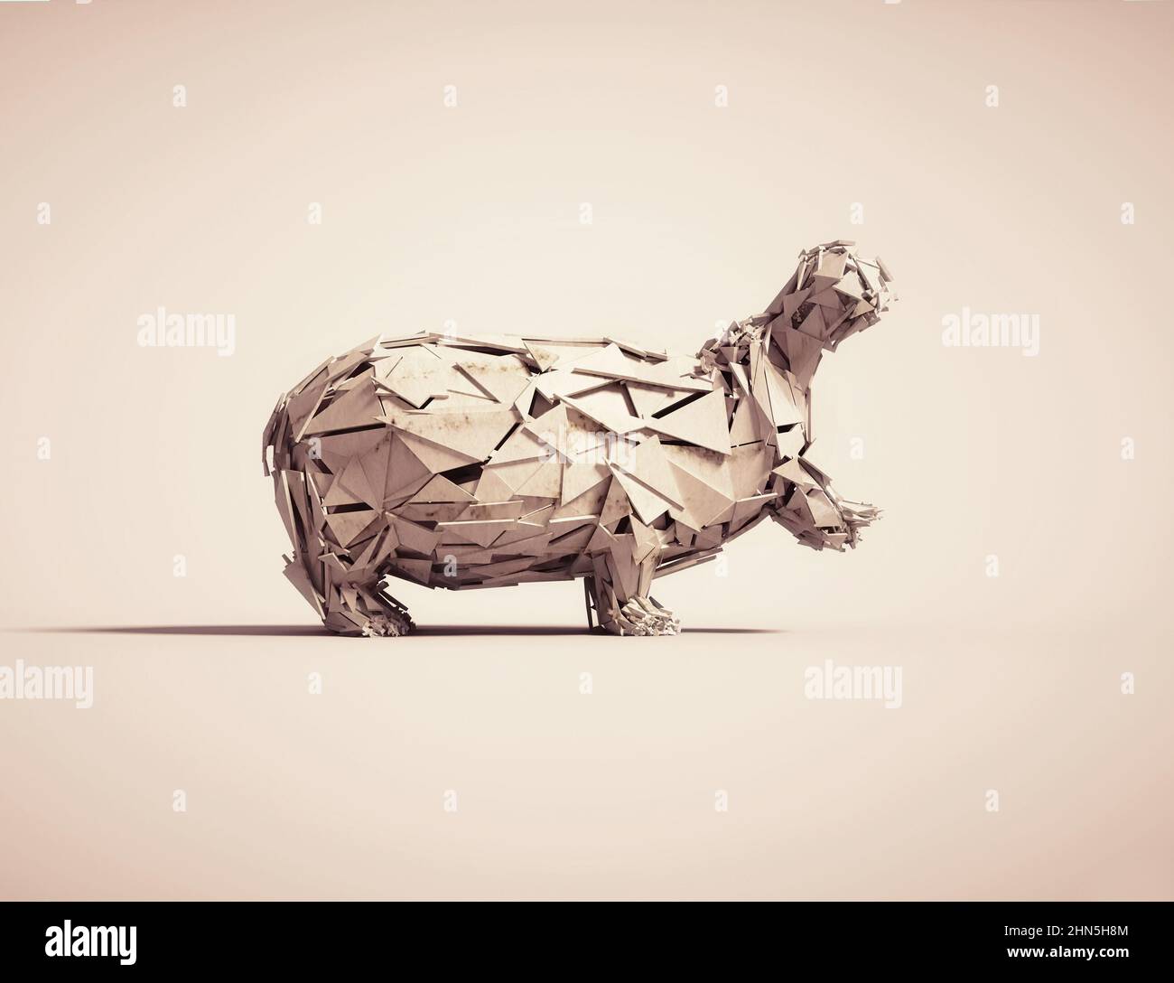Origami hippo hi-res stock photography and images - Alamy