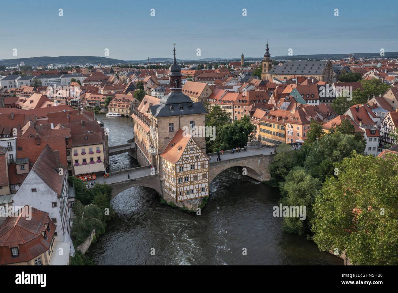 Aerial view old town bamberg hi-res stock photography and images - Alamy