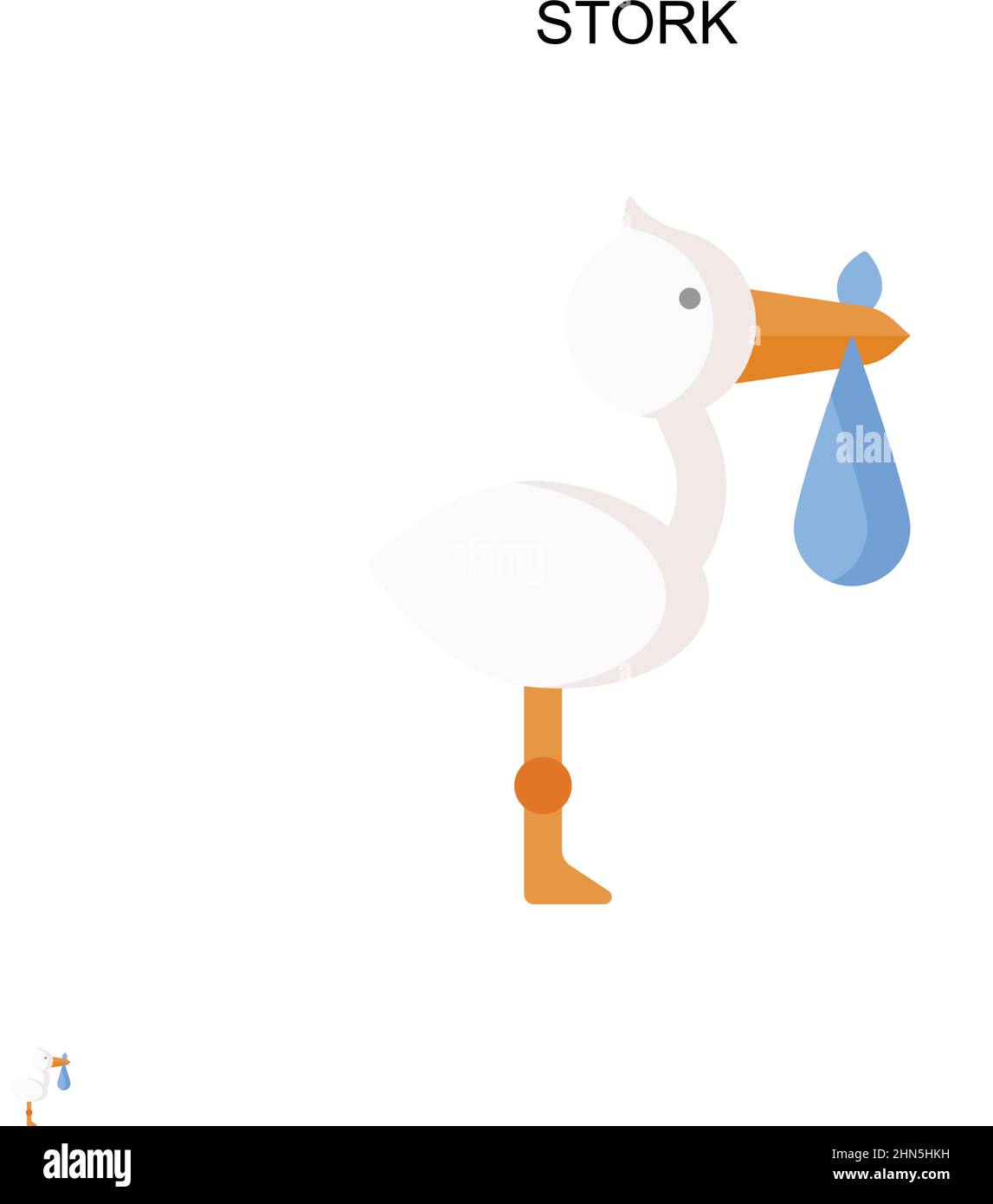 Stork Simple vector icon. Illustration symbol design template for web ...