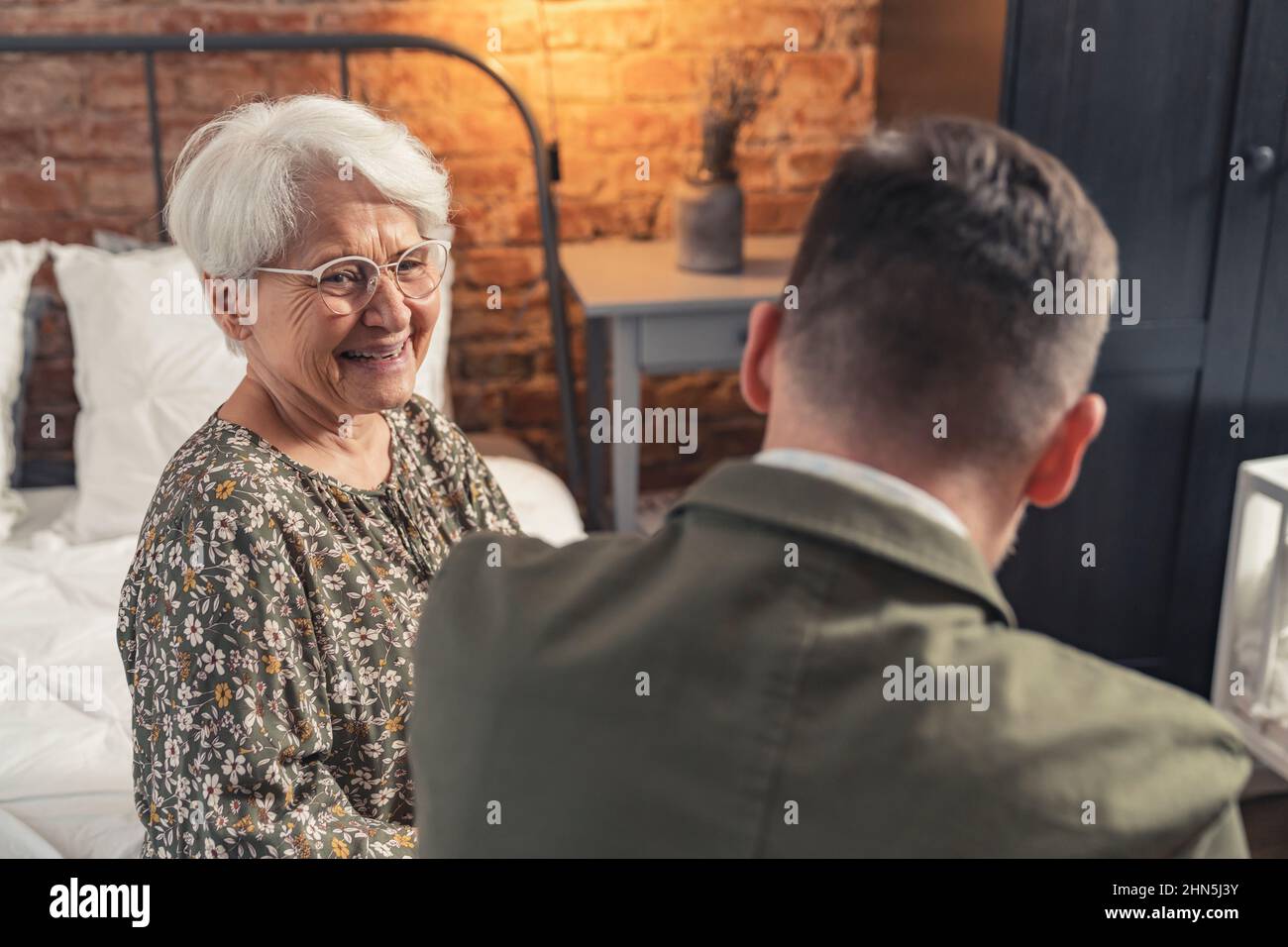 Friendship between generations grandmother middle hi-res stock ...