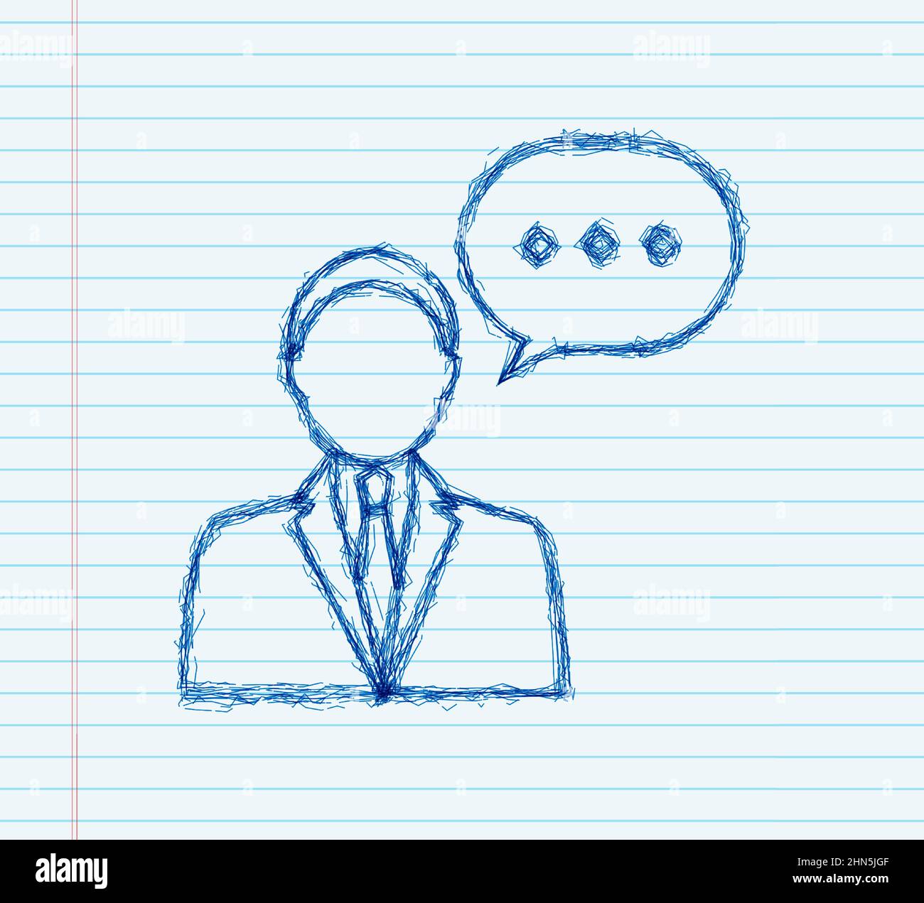 sketch illustration with customer service. vector illustration ...