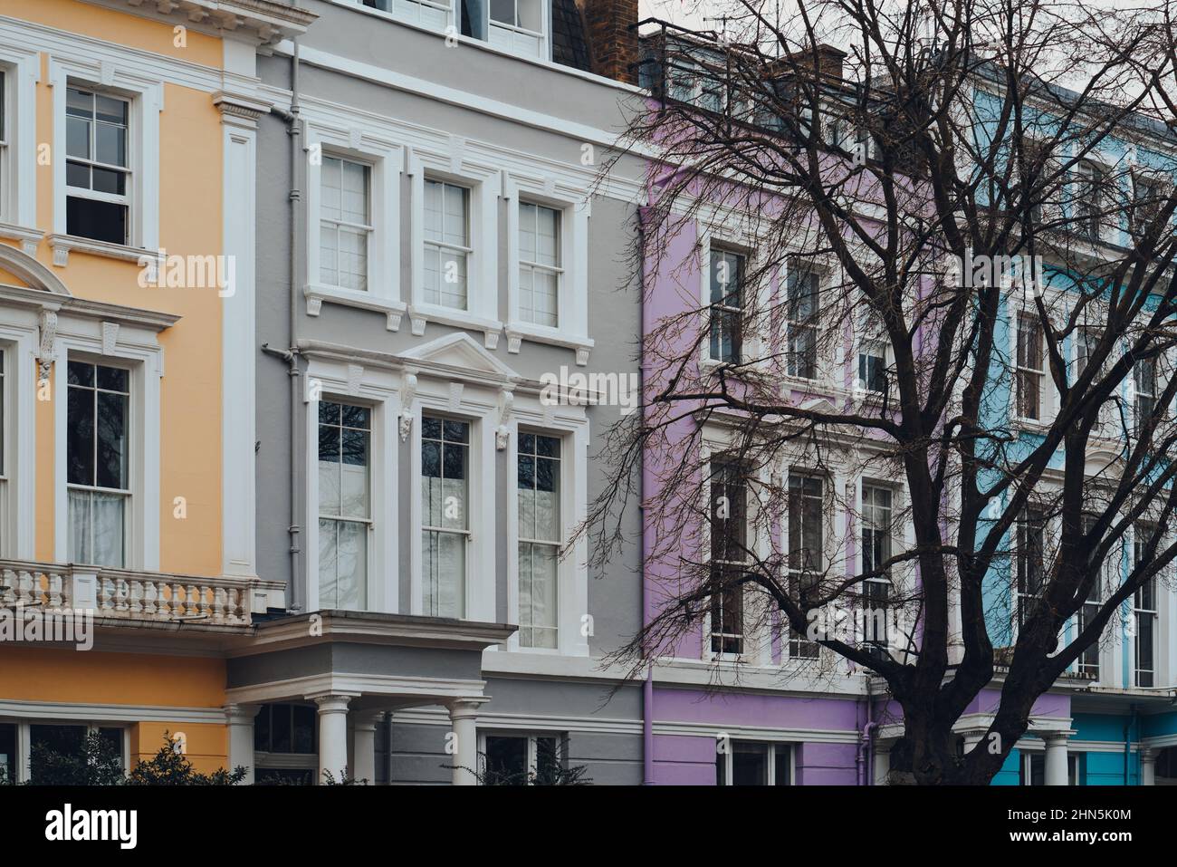 Row colourful houses in london hi-res stock photography and images - Alamy