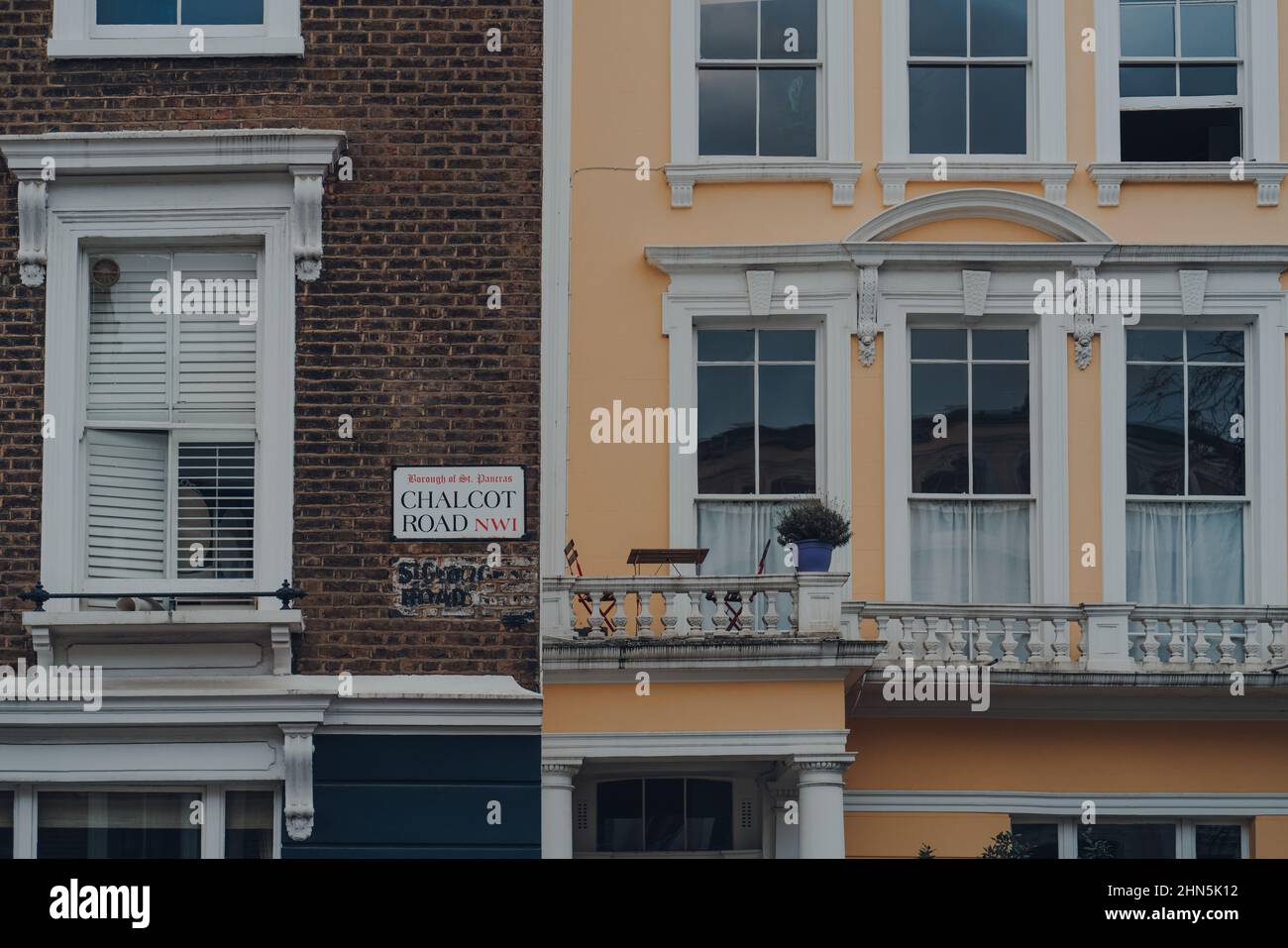 London, UK - January 30, 2022: Street name sign on Chalcot Road in ...