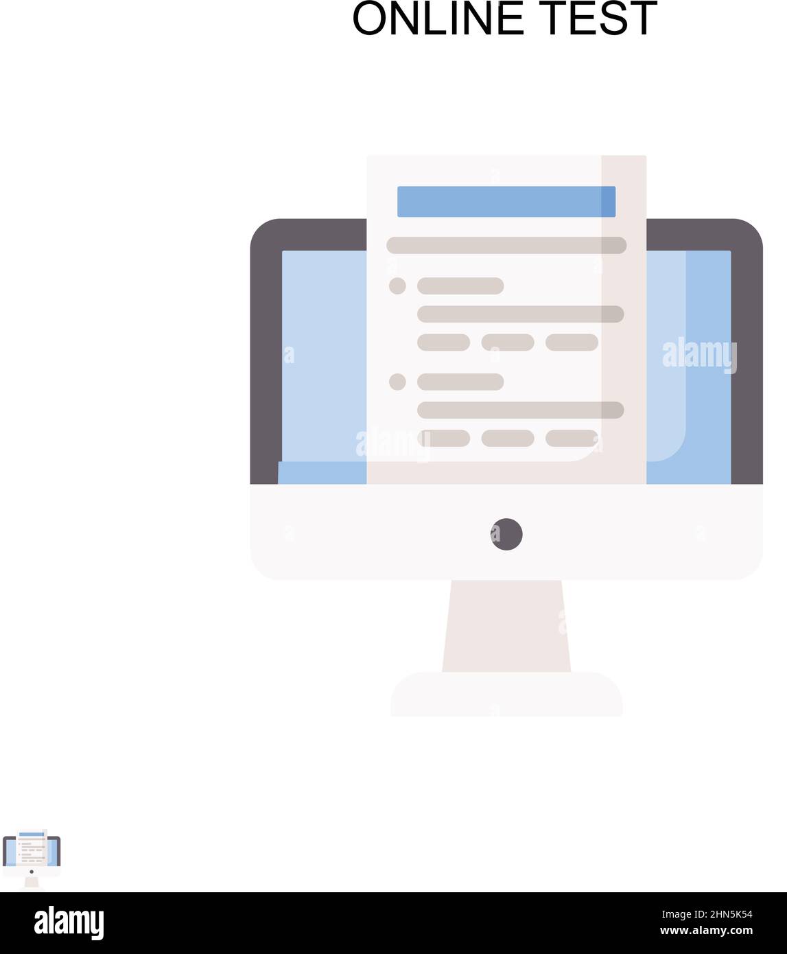 Online test Simple vector icon. Illustration symbol design template for ...