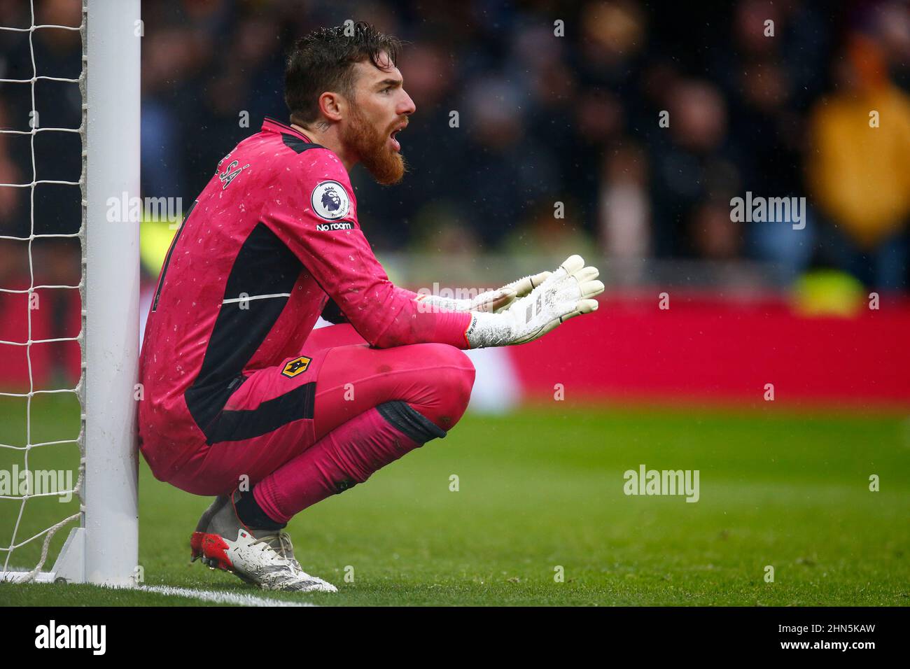 London, England - FEBRUARY 13: Wolverhampton Wanderers' Jose Sa during ...