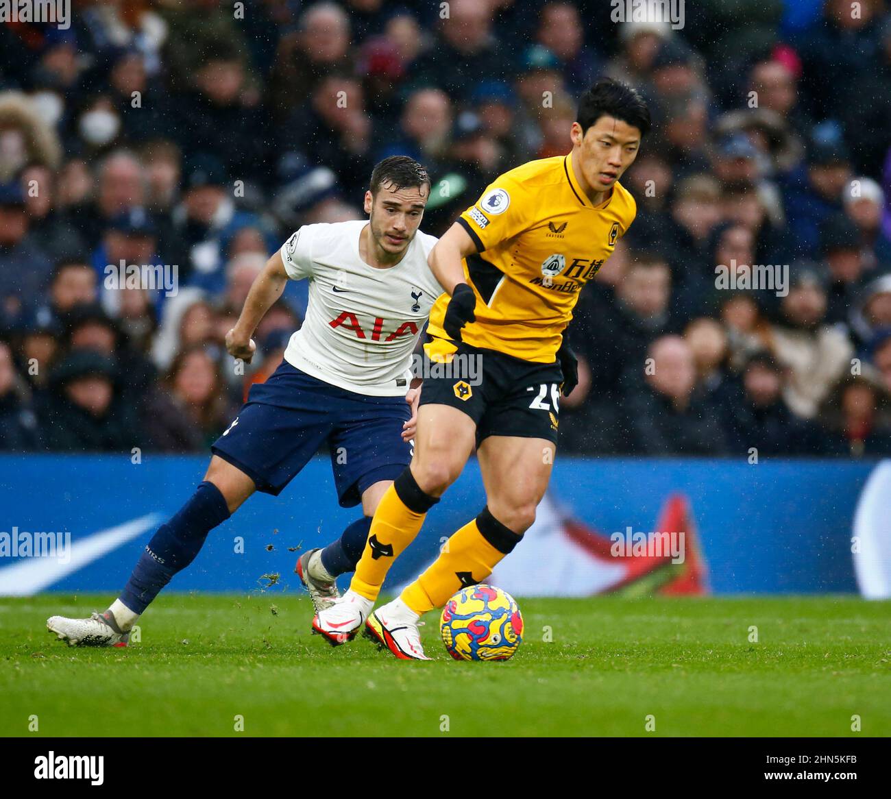 London, England - FEBRUARY 13: Wolverhampton Wanderers' Hwang Hee-chan ...