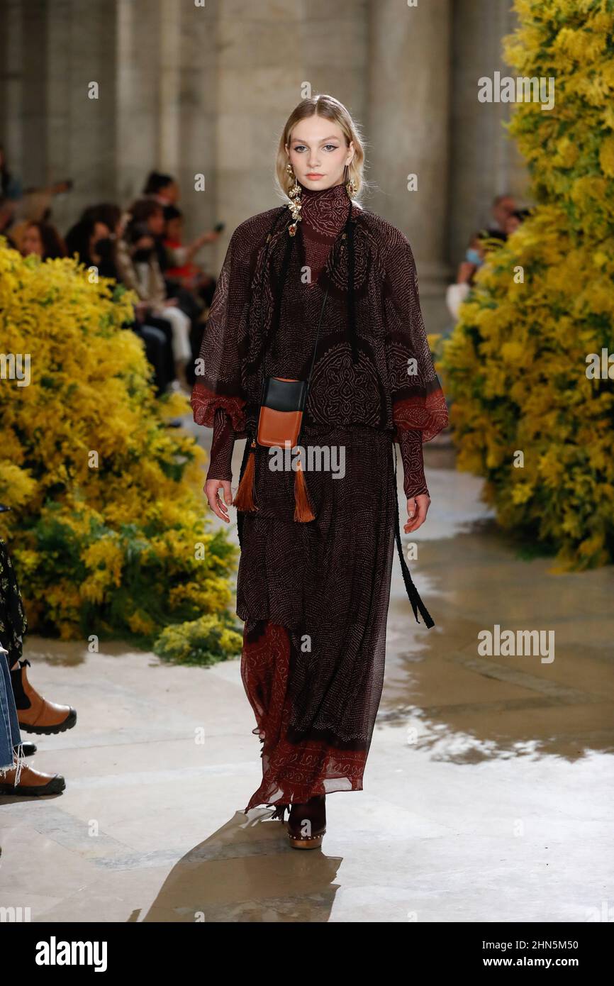 A model walks on the runway at the Ulla Johnson fashion show during Fall Winter 2022 Collections ...