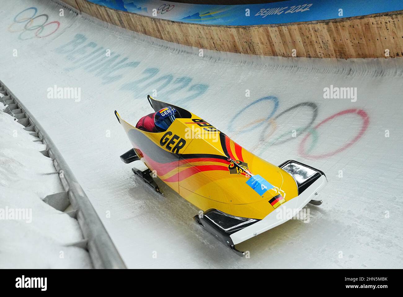 Yanqing, China. 14th Feb, 2022. Olympics, bobsleigh, two-man bobsleigh ...