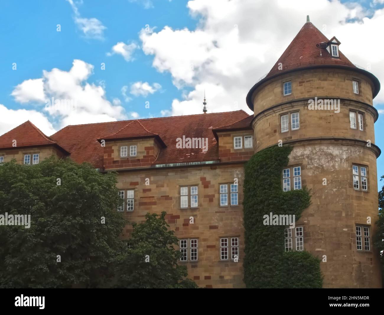 Big old castle in Stuttgart in Germany Stock Photo - Alamy